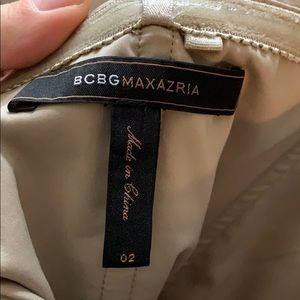 BCBGMaxAzria | Dresses | Bcbg Cocktail Dress Beige | Poshmark
